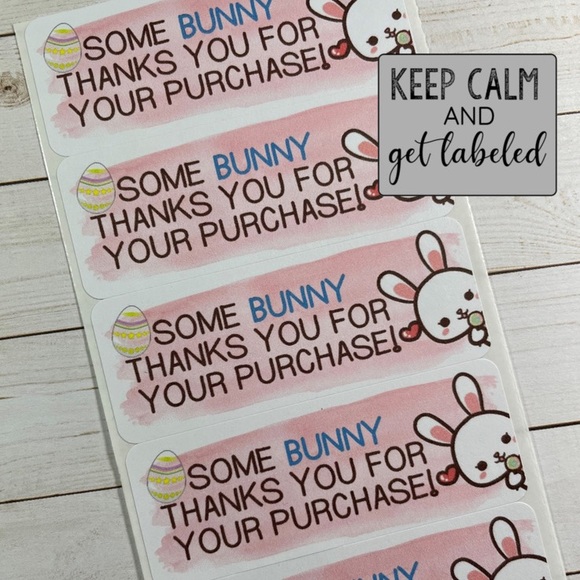 Office | Bunny Thank You Stickers Labels 10pc | Poshmark
